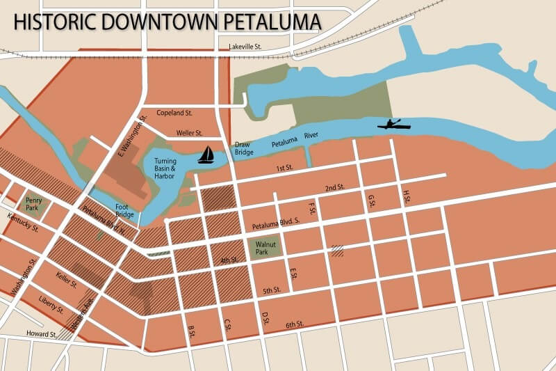 Petaluma Map for Mapify - Visit Petaluma California